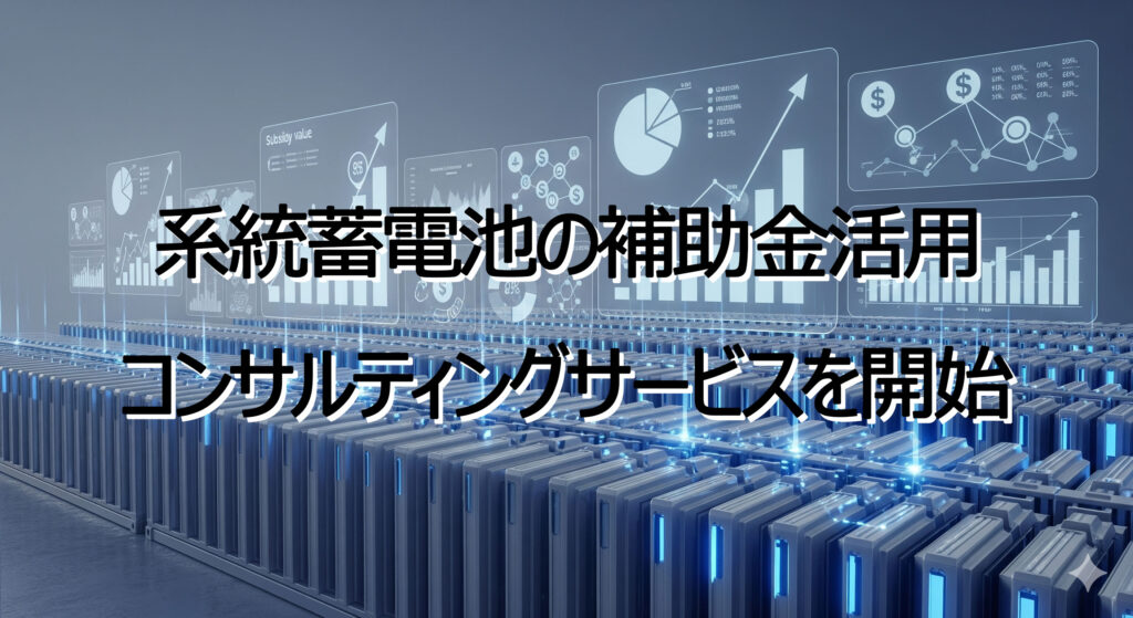 【速報】株式会社Sassorと連携し、AI収益予測エンジン「ENES」を活用した系統用蓄電池の「補助金活用コンサルティング」を本格提供開始 ...